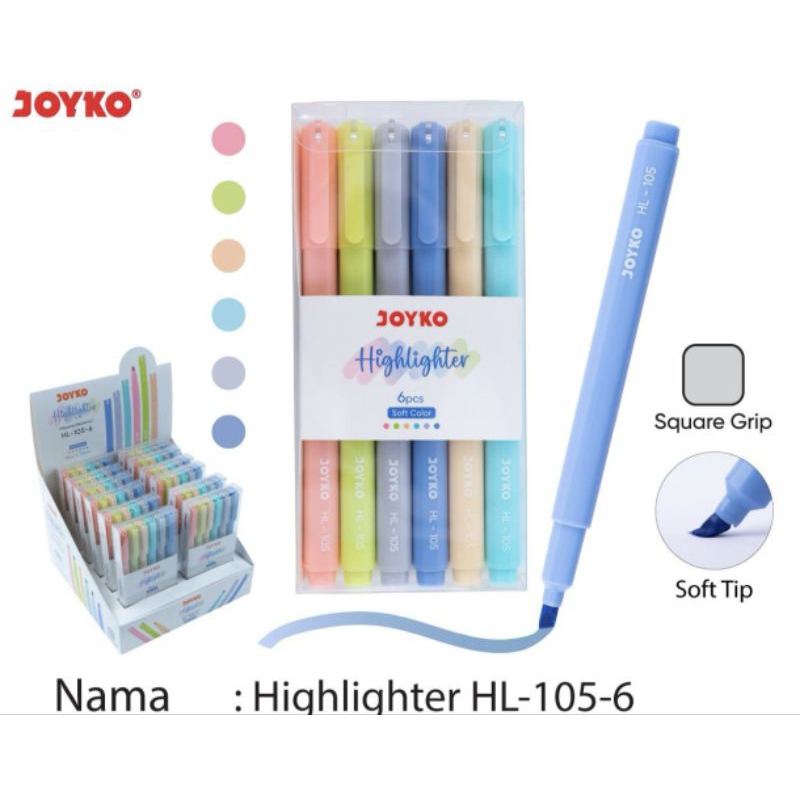 Jual Highlight Joyko Set HL-105-6 (1set/6buah) | Shopee Indonesia