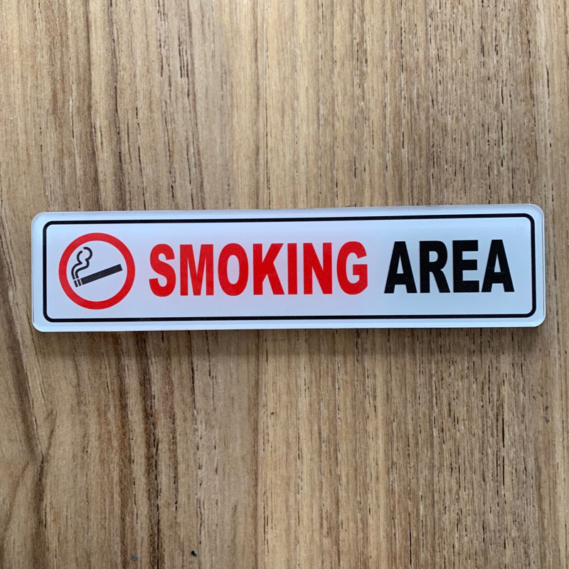 Jual Sign Akrilik Label Akrilik Area Merokok Ruangan Merokok | Shopee ...