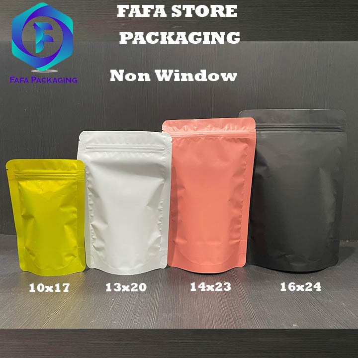 Jual KEMASAN MAKANAN STANDING POUCH ZIPLOCK METALIZED FOIL NON WINDOW ...