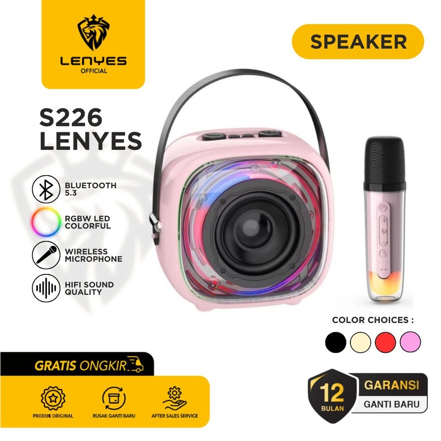 Jual SPEAKER LENYES BLUETOOTH S226 RGB LED Light Wireless Speaker ...