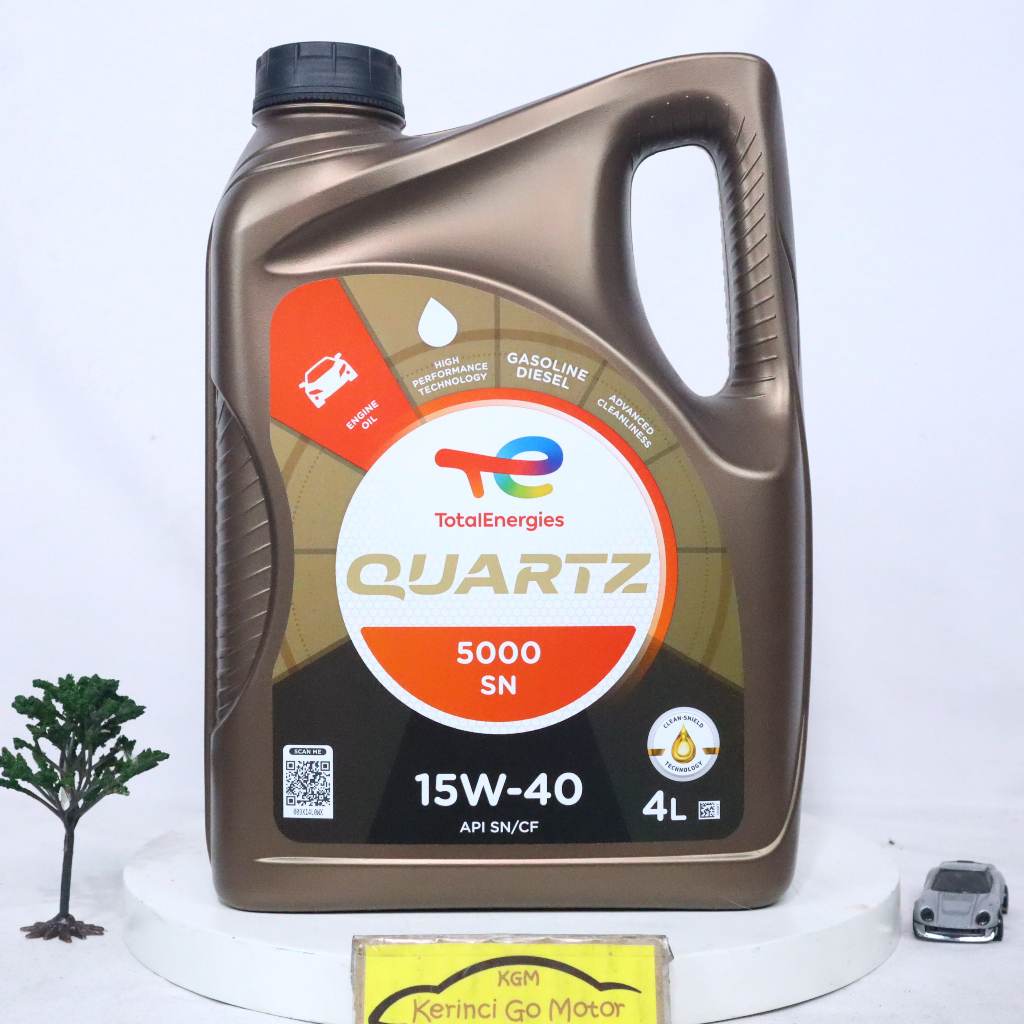 Jual Total Quartz 5000 SAE 15W-40 4 Liter Api Service SN/CF Oli Mobil ...