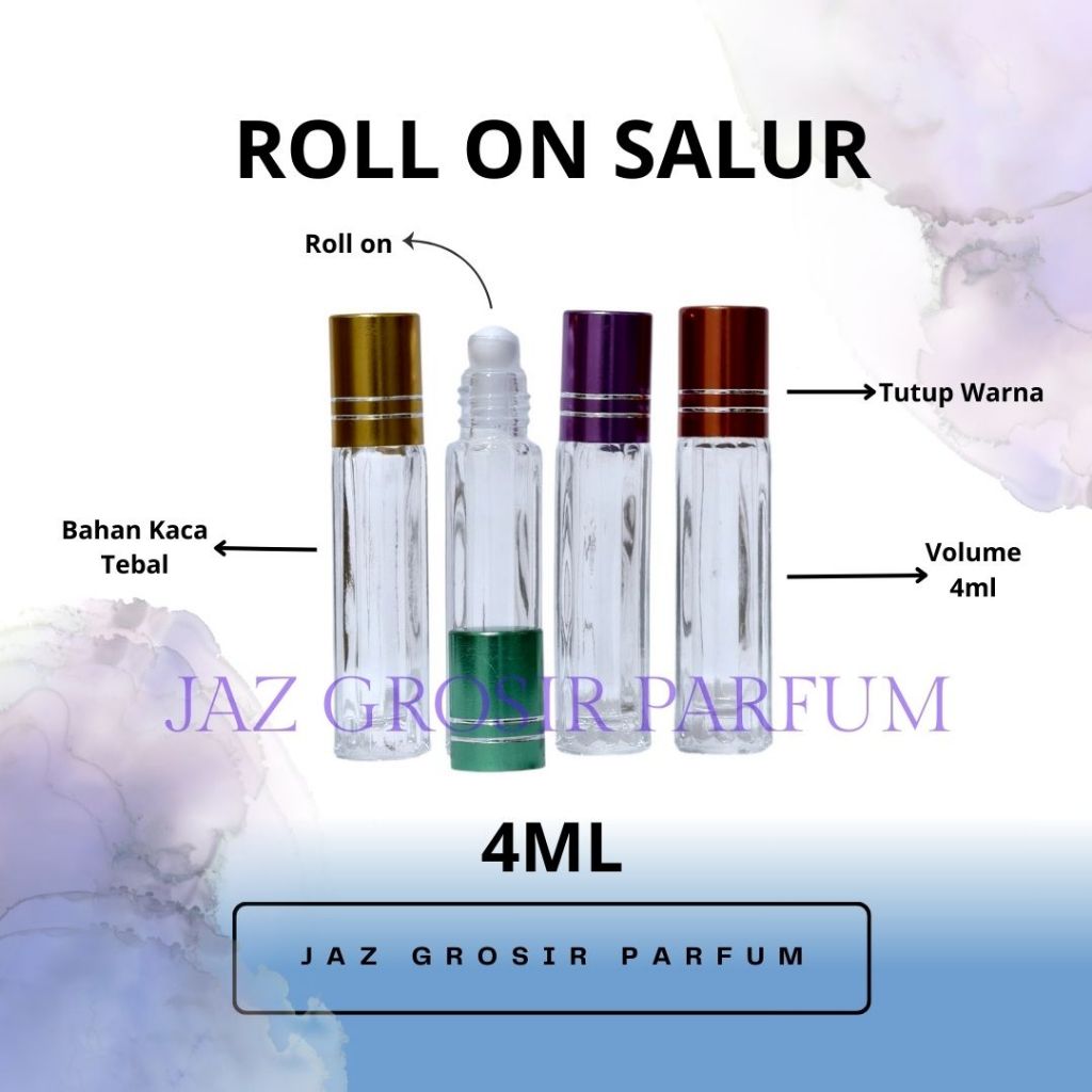 Jual (1 PCS) roll on ulir 4ml perbiji. botol parfum roll on model ulir ...
