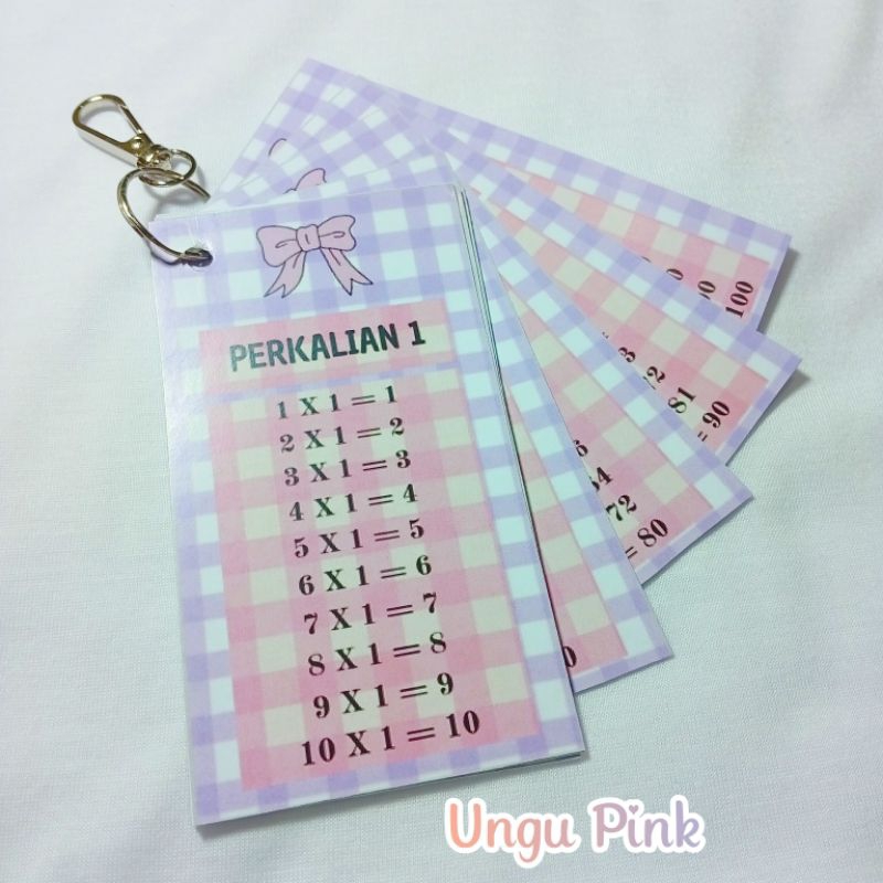 Jual Tabel Perkalian Mini / Tabel Perkalian Anak SD / Tabel Perkalian 1 ...