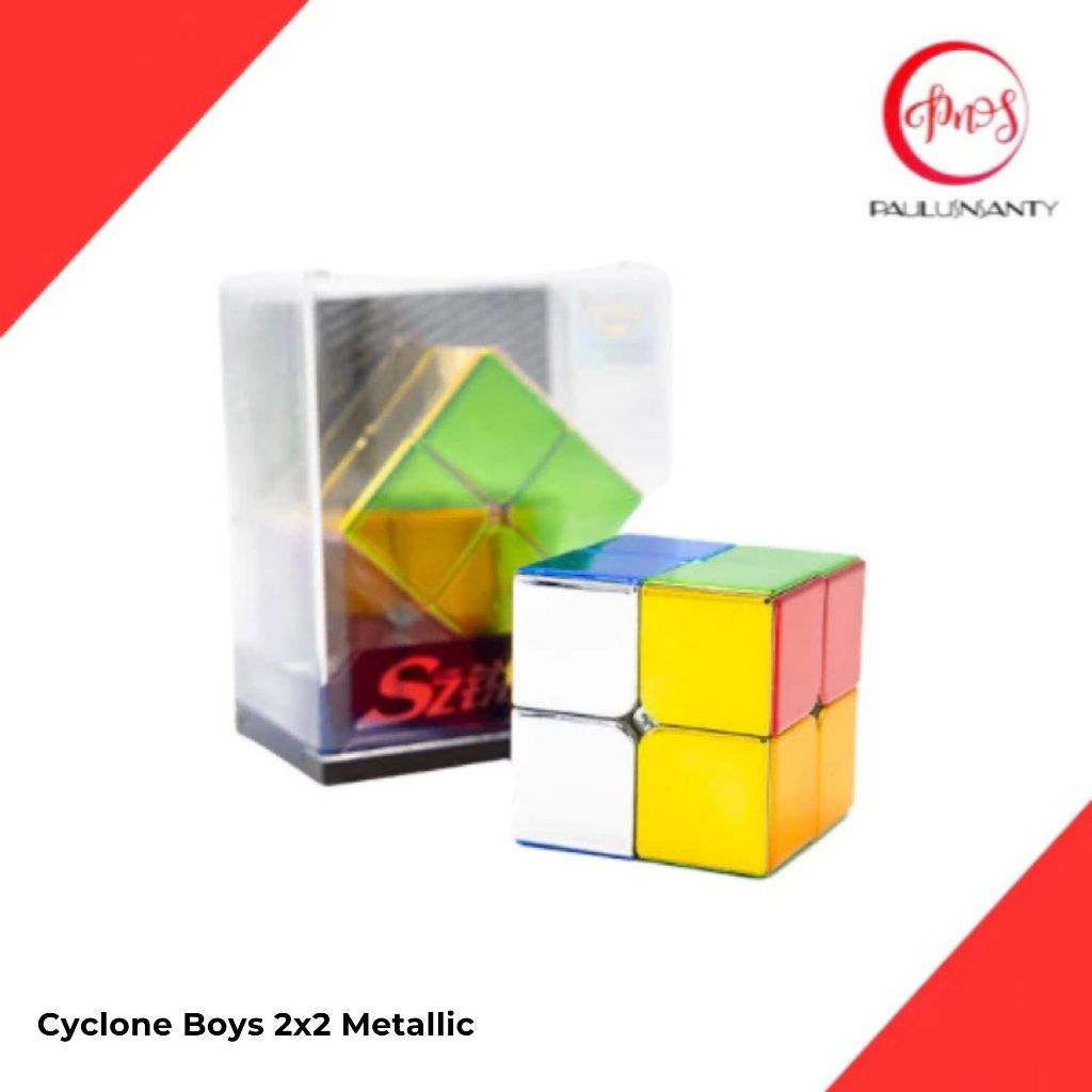 Jual Cube Puzzle 2x2 Cyclone Boys Metallic 2x2 Stickerless ORIGINAL ...