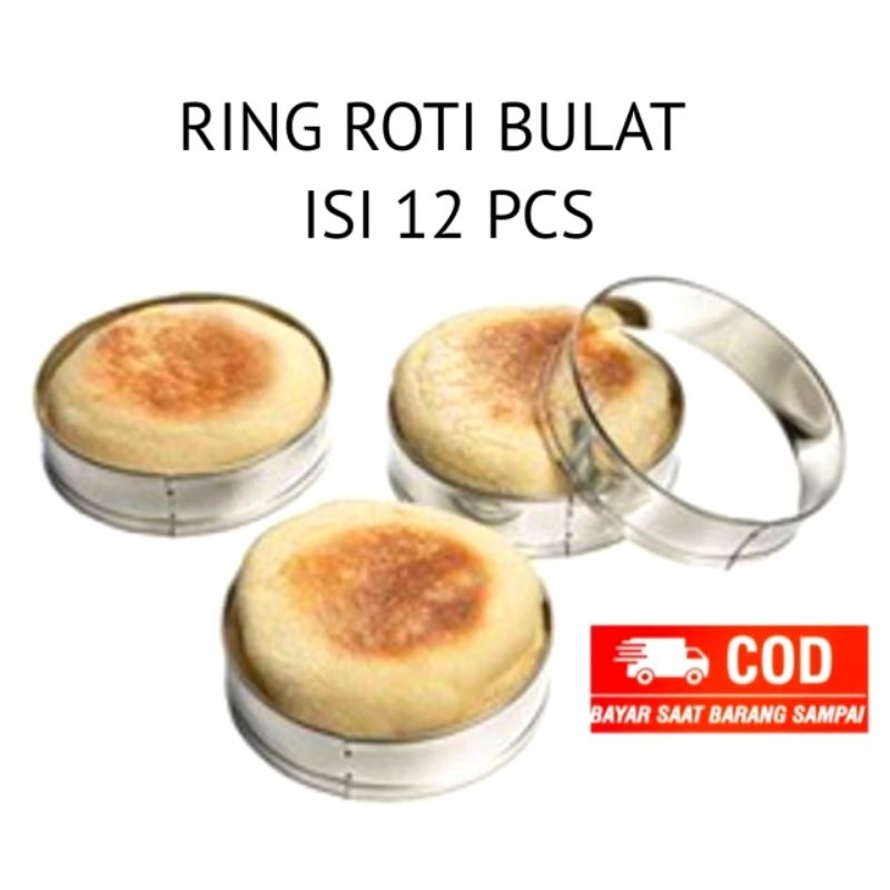 Jual 12 pc Ring bulat/Ring roti/ ring burger/ ring cutter murah/ ring ...