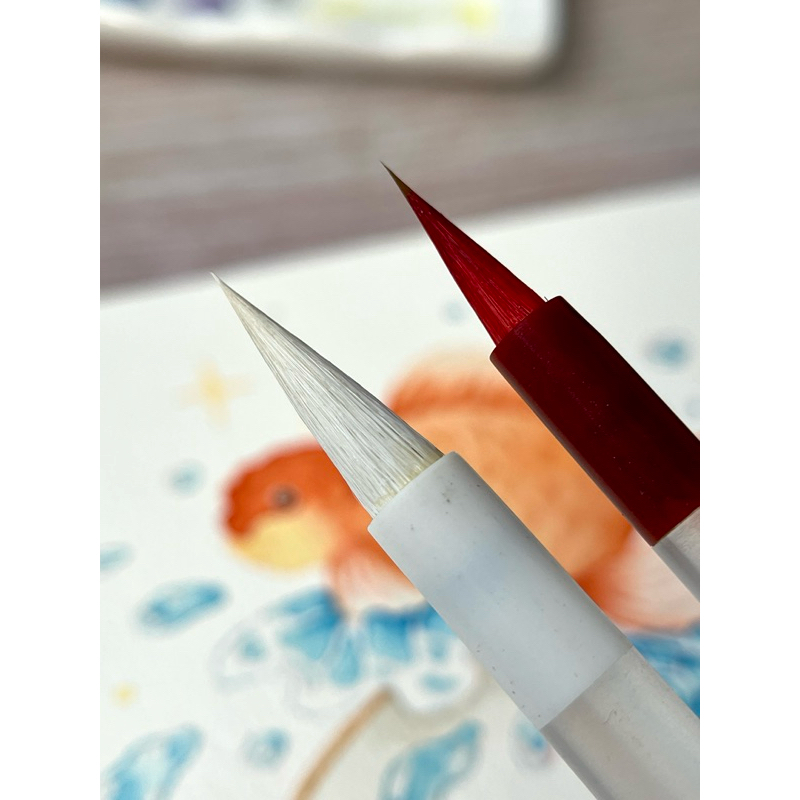 Jual Chinese Brush Kuas Watercolor Cat Air gouache natural hair ...