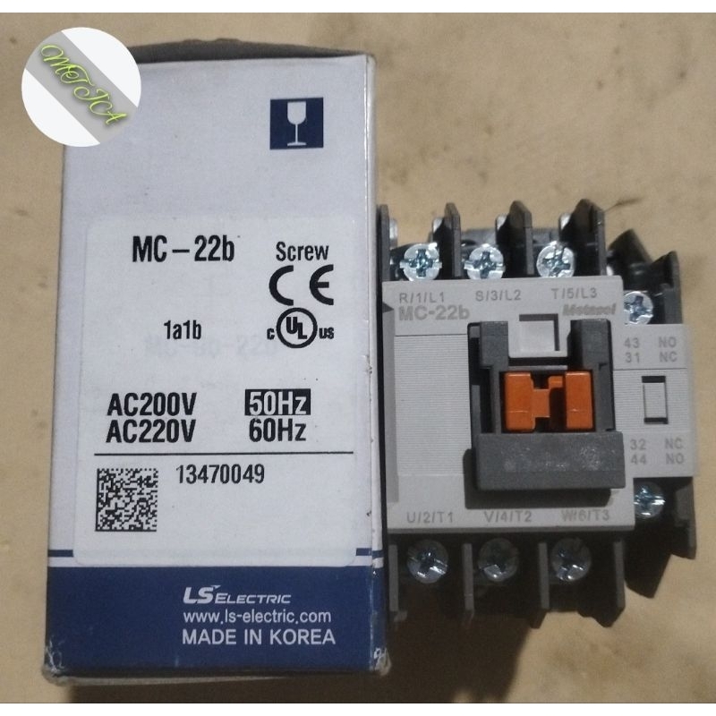 Jual CONTACTOR. MC-22b 1a1b AC200V AC220V 50Hz 60Hz MADE IN KOREA ...