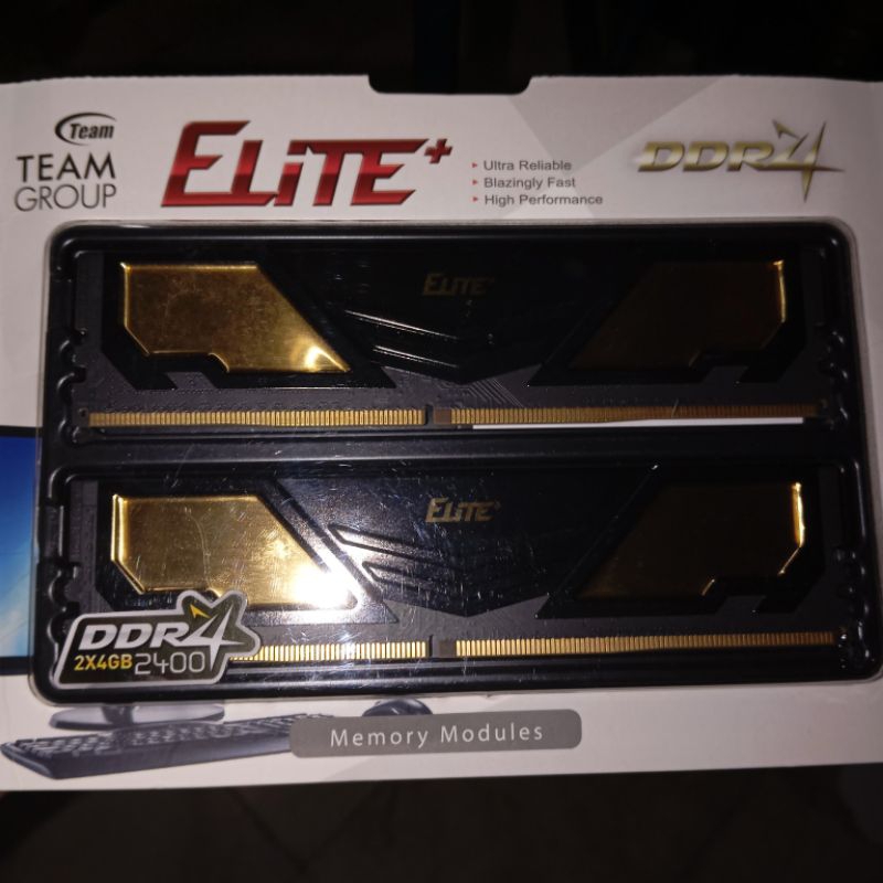 Jual RAM COMPUTER 2x4GB Team Elite Plus DDR4 2400Mhz | Shopee Indonesia