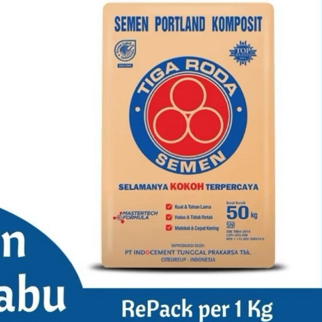 Jual SEMEN TIGA RODA 1 KG SEMEN HITAM KILOAN TIGA RODA | Shopee Indonesia