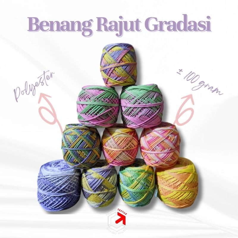 Jual Company Textile - BENANG RAJUT GRADASI / SEMBUR / POLYESTER / HIGH ...
