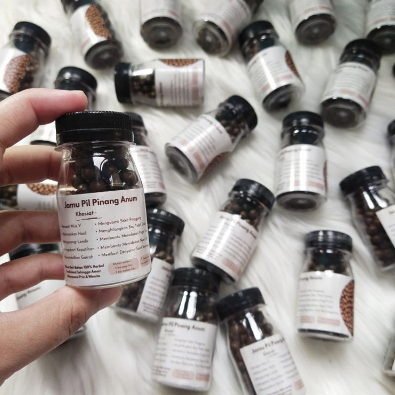 Jual JAMU PIL PINANG ANUM/MUDA [ ISI ± 100 BIJI DALAM 1 BOTOL ] BELI 10 ...