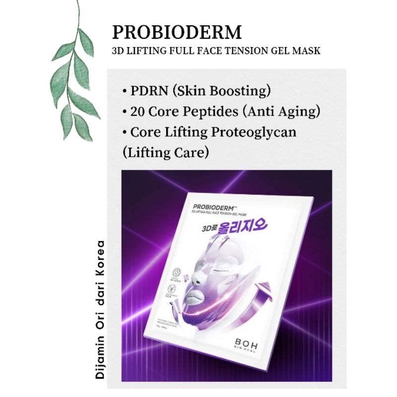 Jual [ORI100%]PROBIODERM 3D LIFTING FULL FACE TENSION MASK 1PCS ...