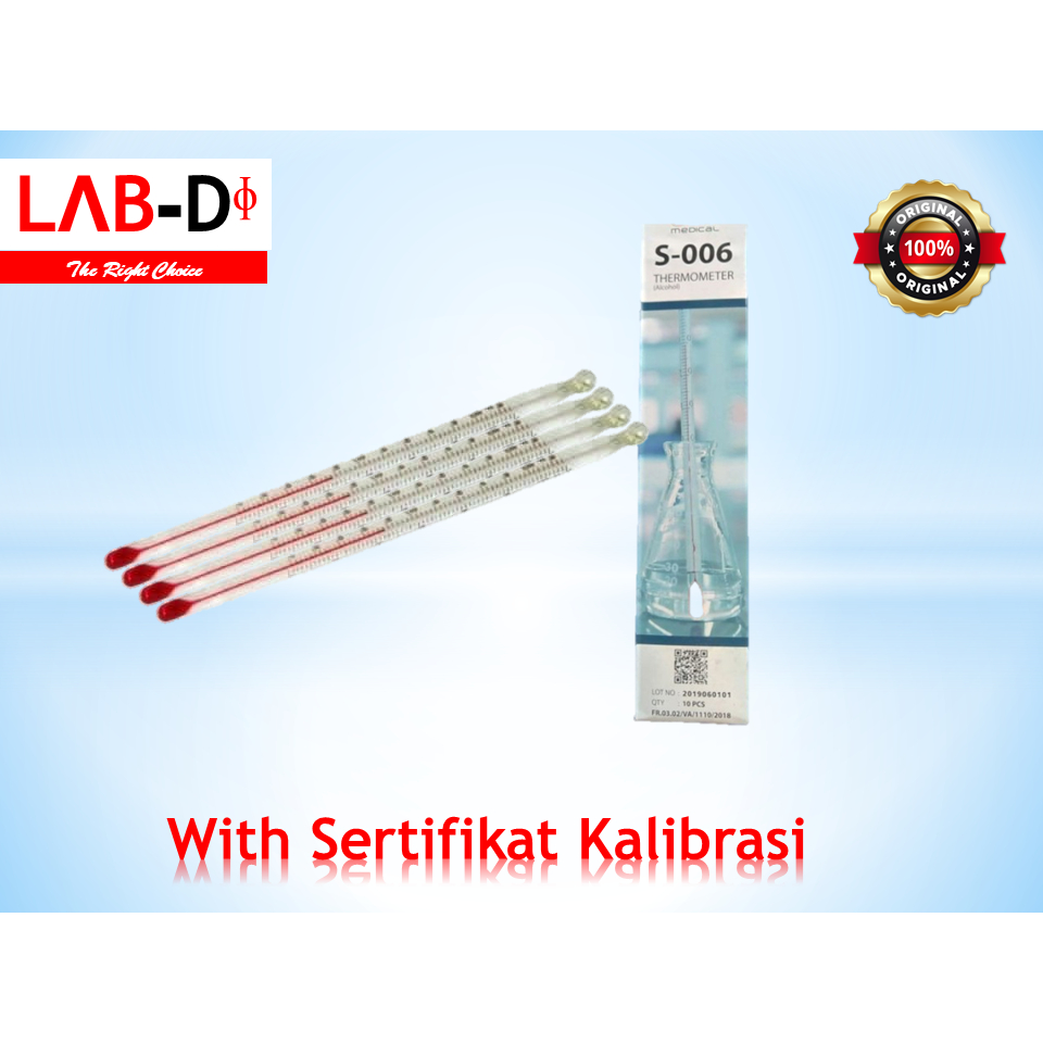 Jual THERMOMETER ALKOHOL LAB -10 s/d 110 GEA TYPE S-006 Plus Sertifikat ...