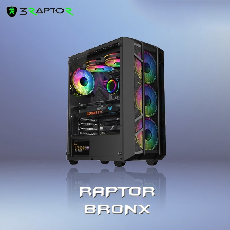 Jual Casing Gaming/PC/Office Raptor BRONX Include Free 3 Fan RGB - ATX ...