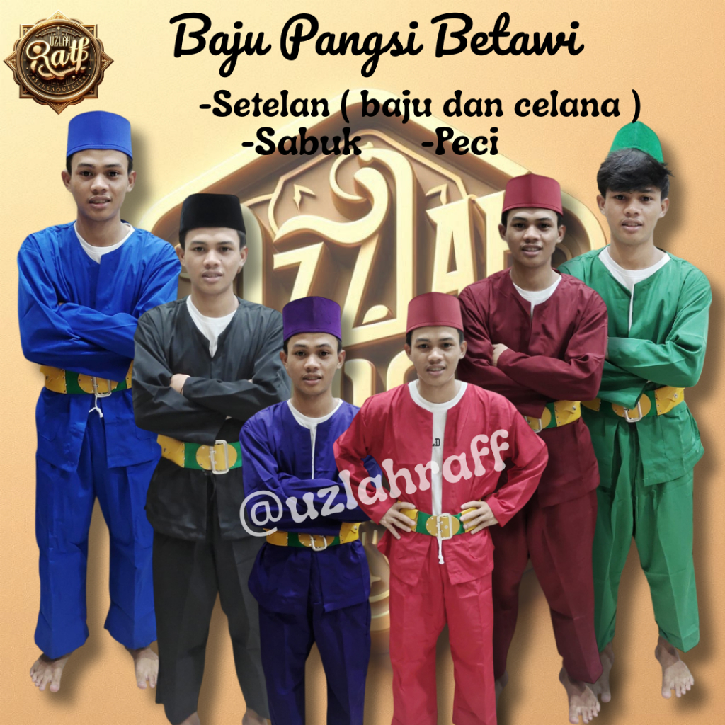 Jual BAJU PANGSI DEWASA BAJU PANGSI BETAWI LENGKAP SETELAN SABUK PECI ...