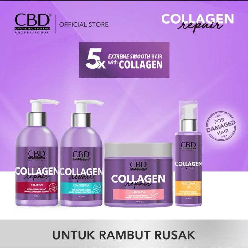 Jual ATIGA BEAUTY CBD Paket 4in1 Professional Collagen Repair - Shampo ...