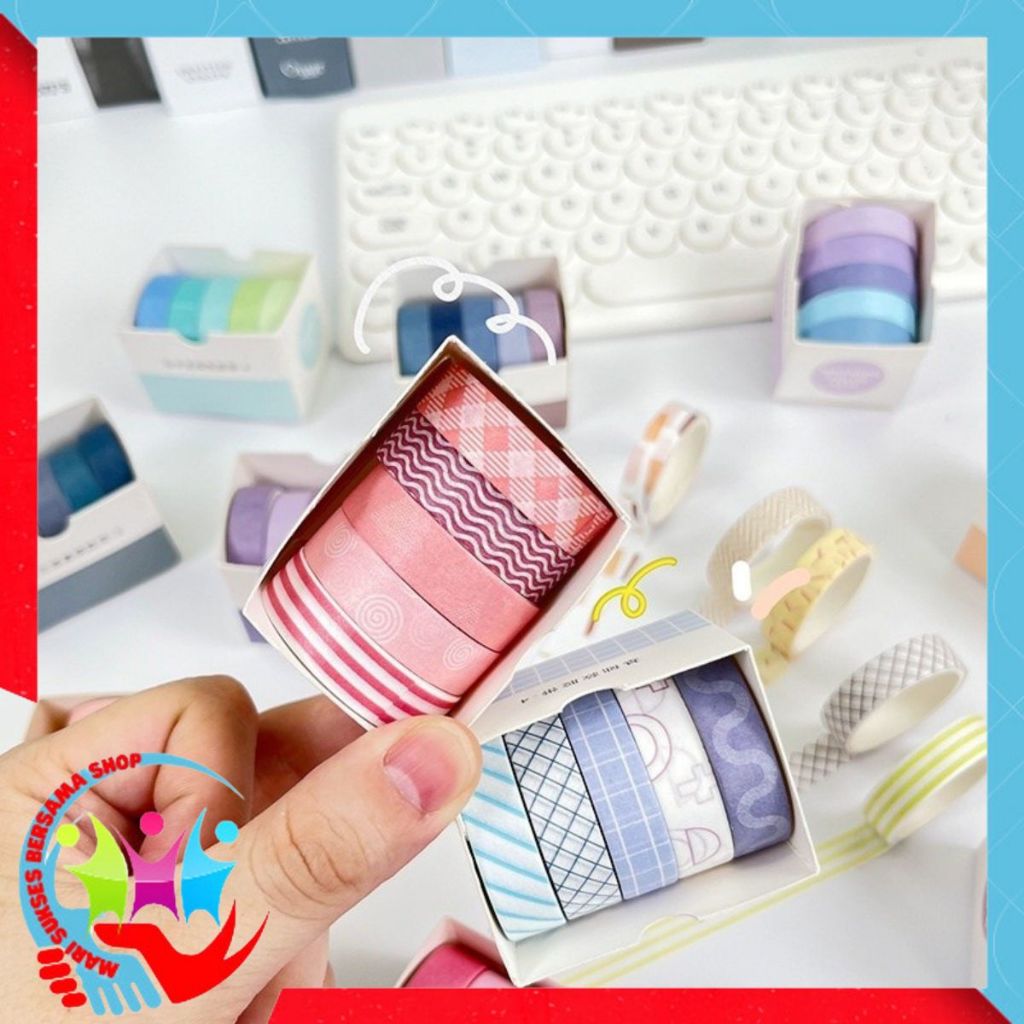 Jual MSBS Roll Masking Tape Set 5 Pcs Essential Collection Basic ...