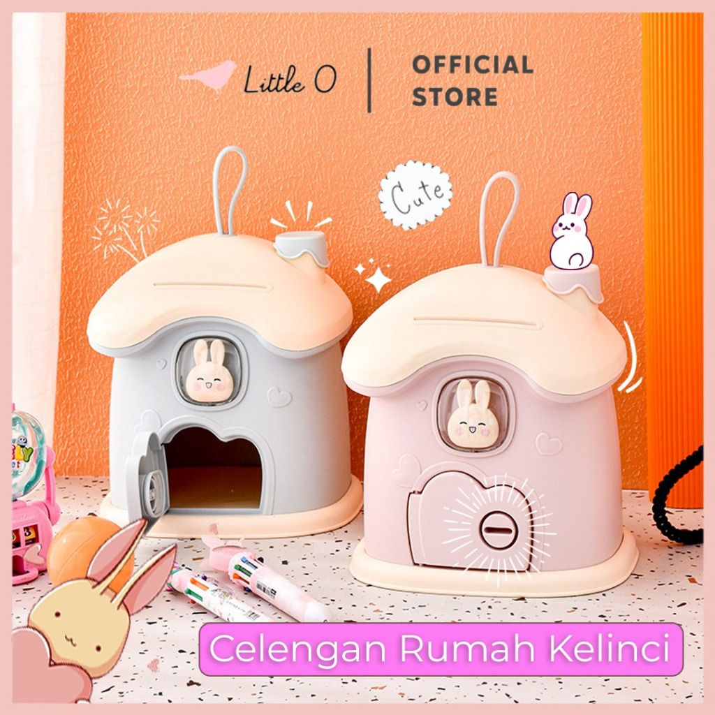 Jual FREE STIKER 3D & 2D !! Rabbit House Celengan Tabungan Mainan Anak ...