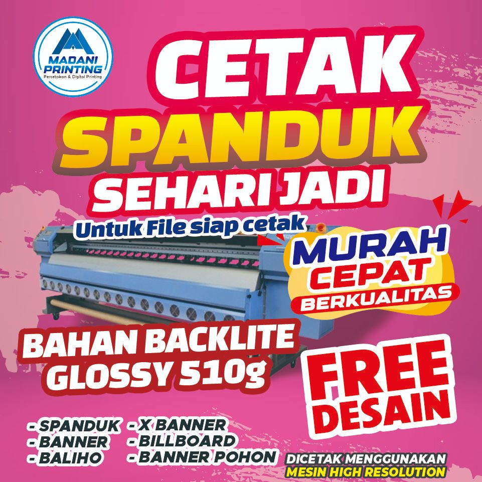 Jual Cetak Spanduk/Banner Bahan Tebal Backlite/Backlight 510 Gsm Murah ...