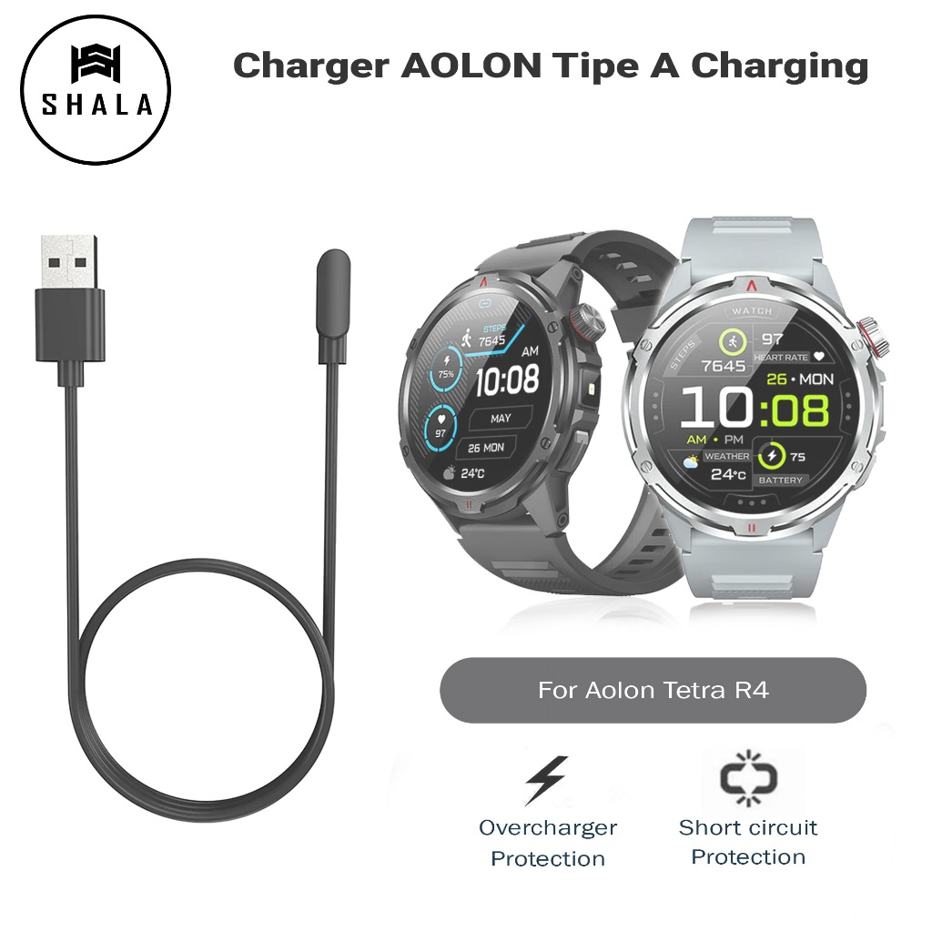 Jual Kabel Charger Aolon Tetra R4 Smartwatch Tipe A Charging | Shopee ...