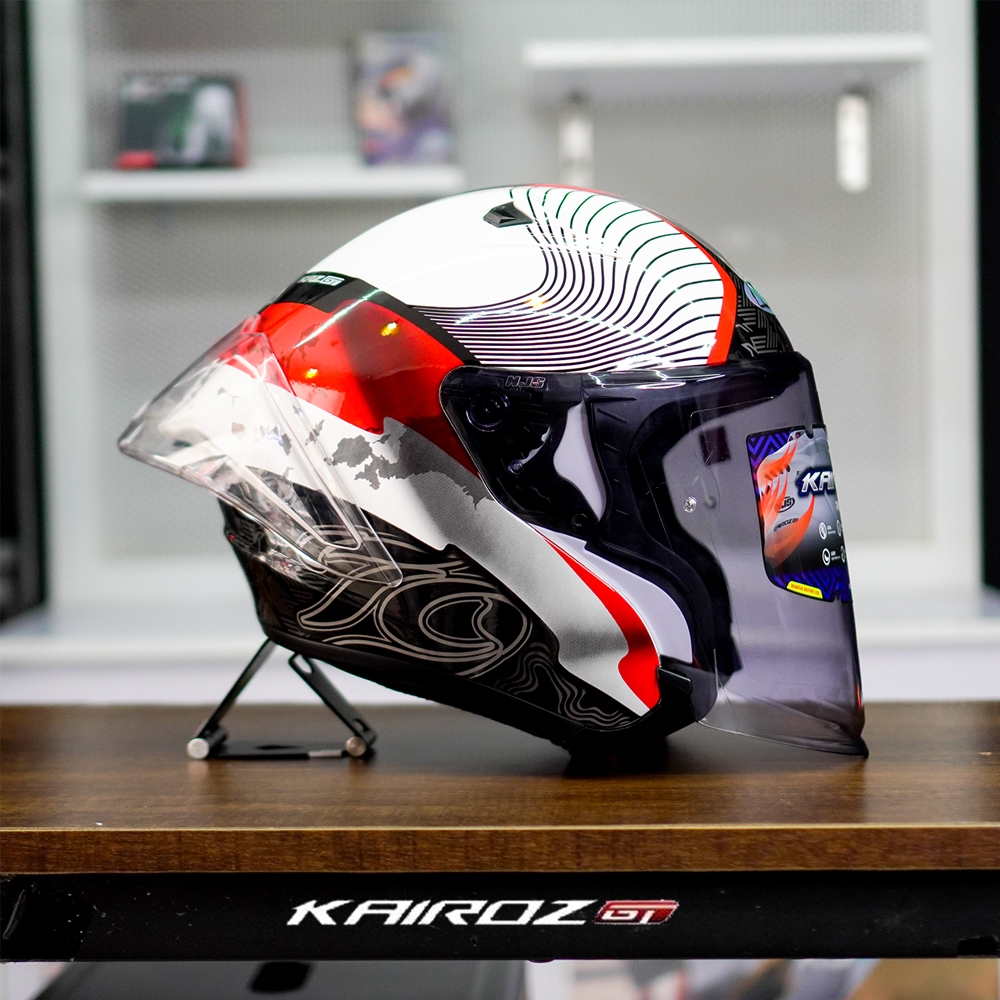 Jual NJS KAIROZ GT MOTIF NUSANTARA FREE SPOILER 3D - HELM HALFACE NJS ...