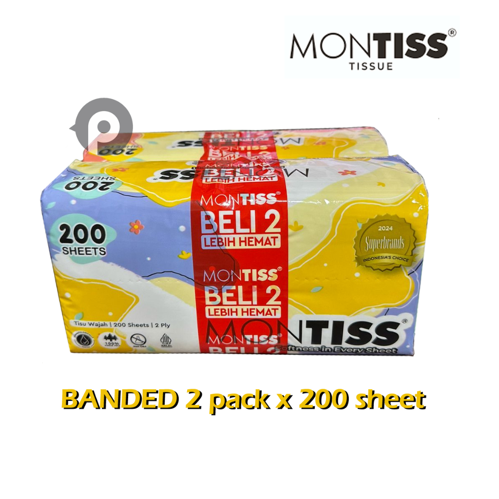 Jual [2 PACK] TISU MONTISS 200 Sheet 2 Ply | Shopee Indonesia
