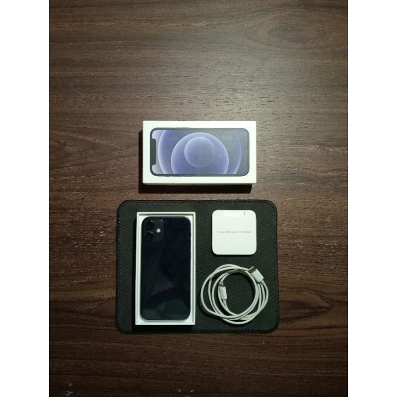 Jual Apple iPhone 12 Mini 64GB Black iBox - Second Mulus Original Set ...