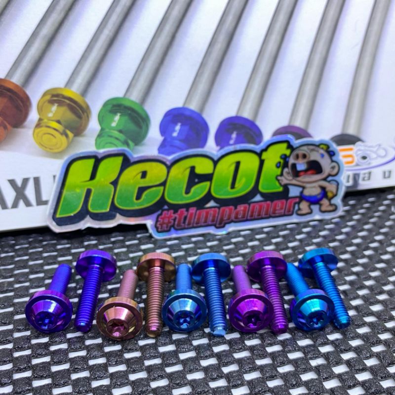 Jual HARGA SATUAN baut titanium m5 x 20 drat 8 panjang 2cm GR5 Original Titanium | Shopee Indonesia