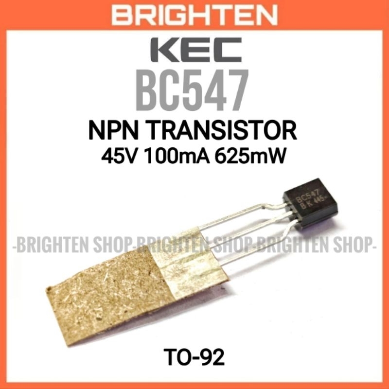 Jual KEC BC547 NPN Transistor 45V 100mA | Shopee Indonesia