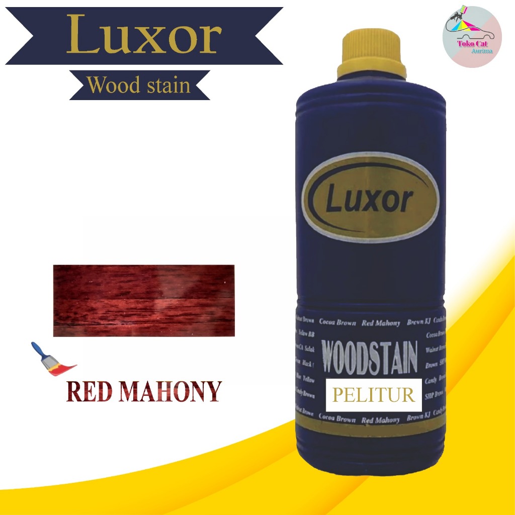 Jual CAT KAYU WARNA MERAH MAHONY RED MAHONI POLITUR PLITUR LUXOR ...