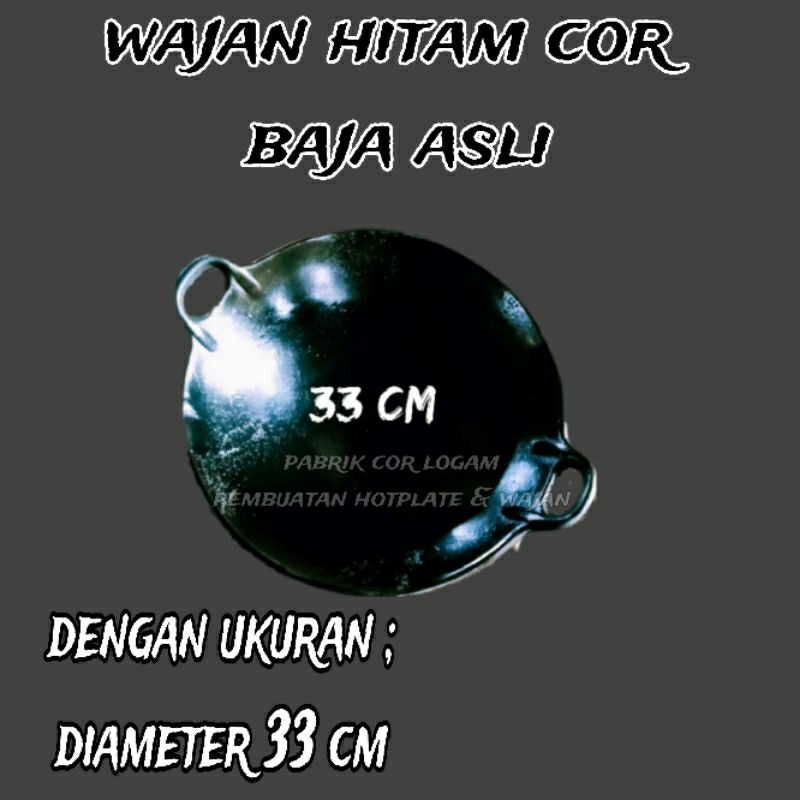 Jual wajan hitam asli cor baja | Shopee Indonesia