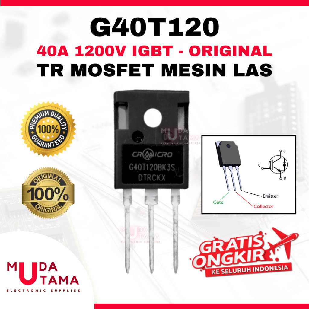 Jual IGBT Mosfet FGH40N60 Mesin Las ORI BEKAS - TR 40N60 ORIGINAL- TR ...