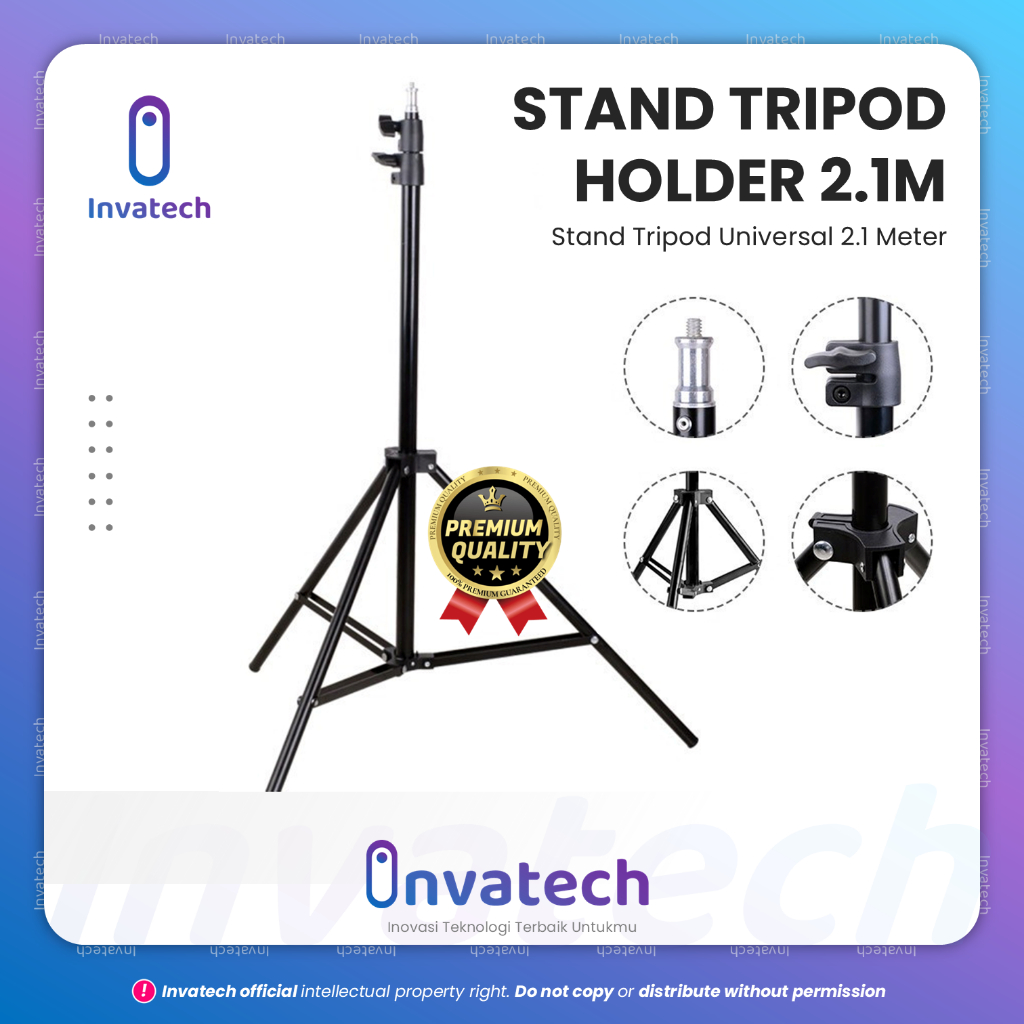 Jual STAND TRIPOD HOLDER 2.1M UNIVERSAL TRIPOD 2.1 METER TRIPOD 210 CM ...