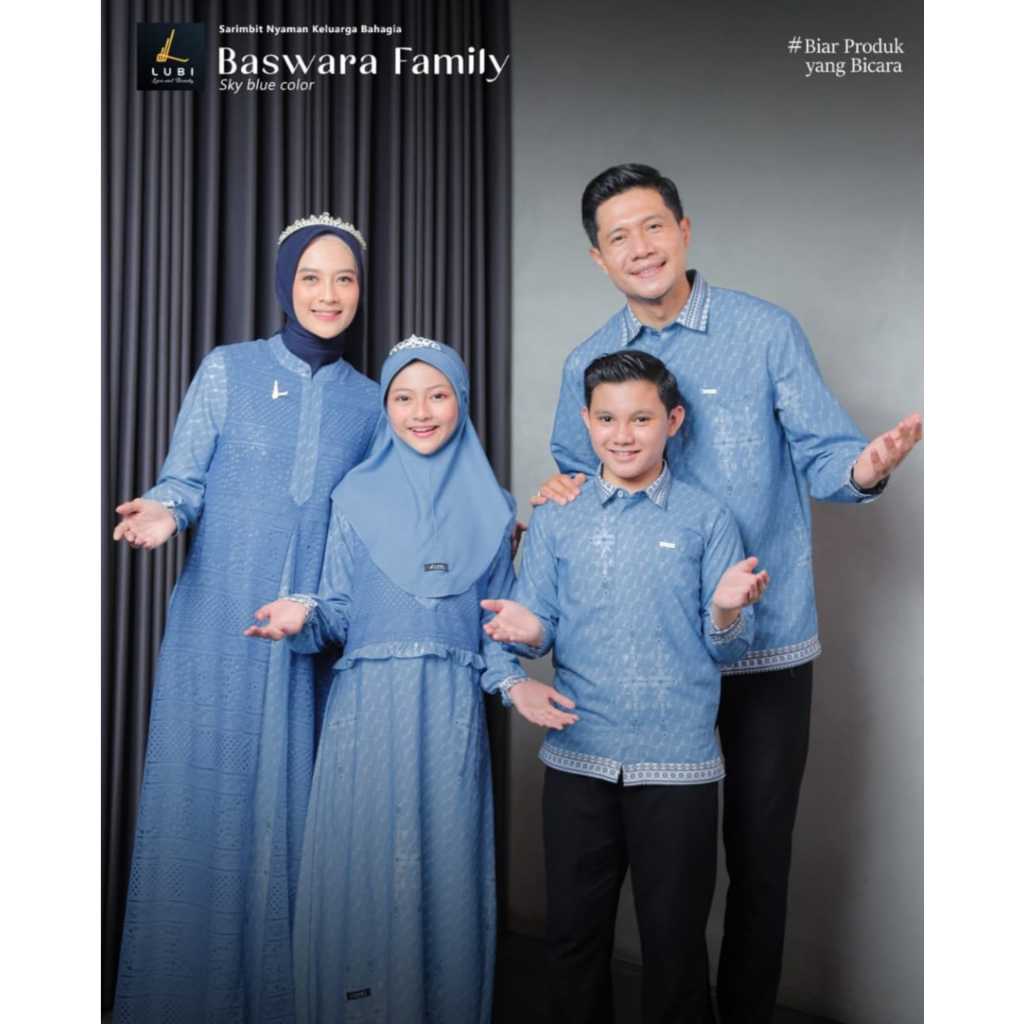 Jual LUBI SARIMBIT KELUARGA 2025 BASWARA FAMILY SKY BLUE TERBARU ELEGAN ...