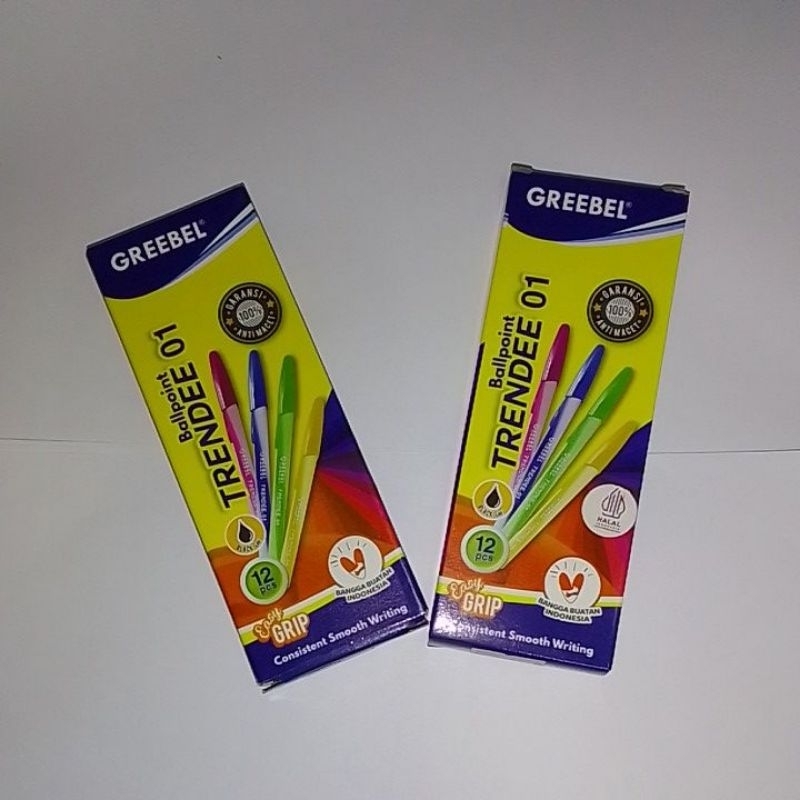 Jual (12 PCS) PULPEN GREEBEL TRENDEE 01 PACK | Shopee Indonesia