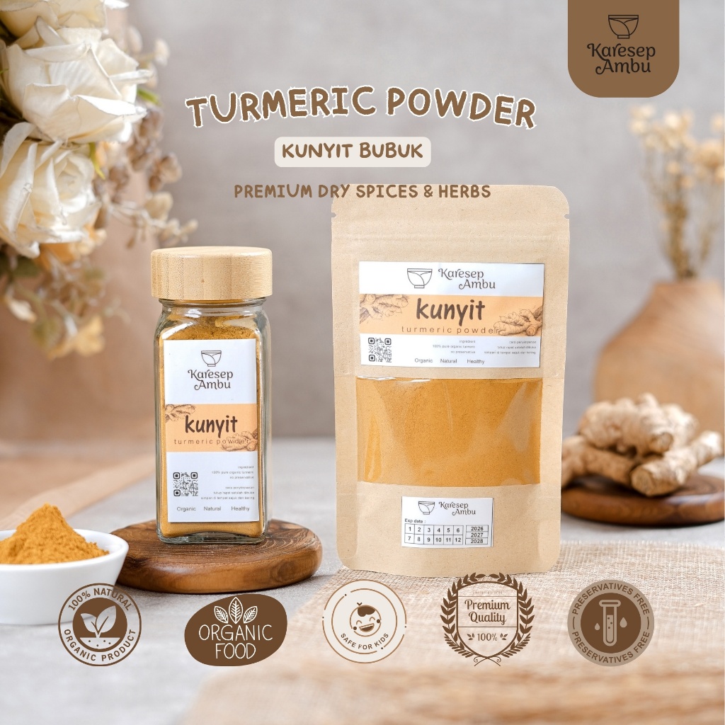 Jual Kunyit / Turmeric Powder - Bumbu Dapur Rempah Asli Murni Organik ...