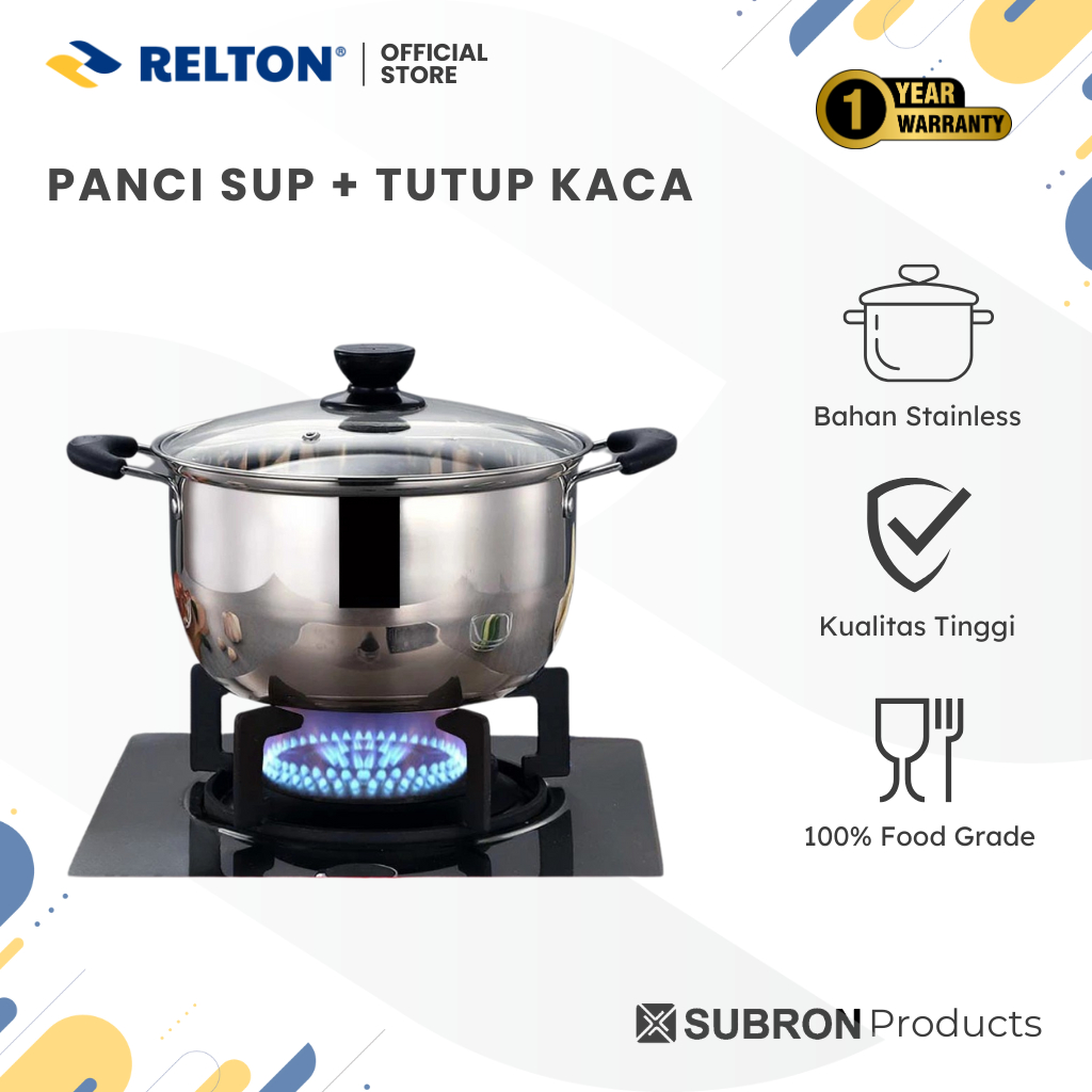 Jual SUBRON Soup Pot 20cm 22cm 24cm 26cm Panci Sup Stainless Steel ...