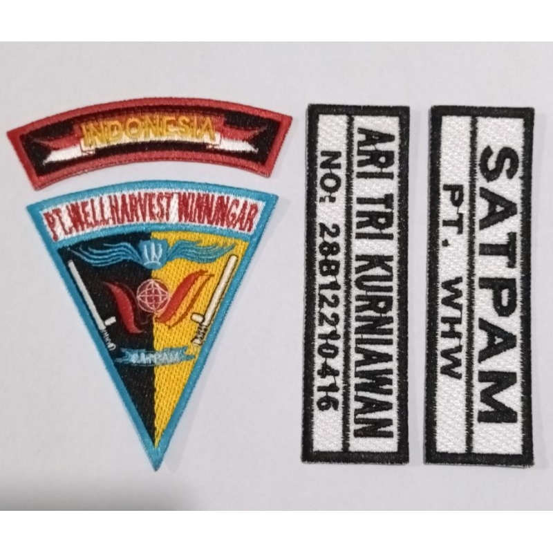Jual atribut satpam, bisa custom nama, dan logo dll | Shopee Indonesia