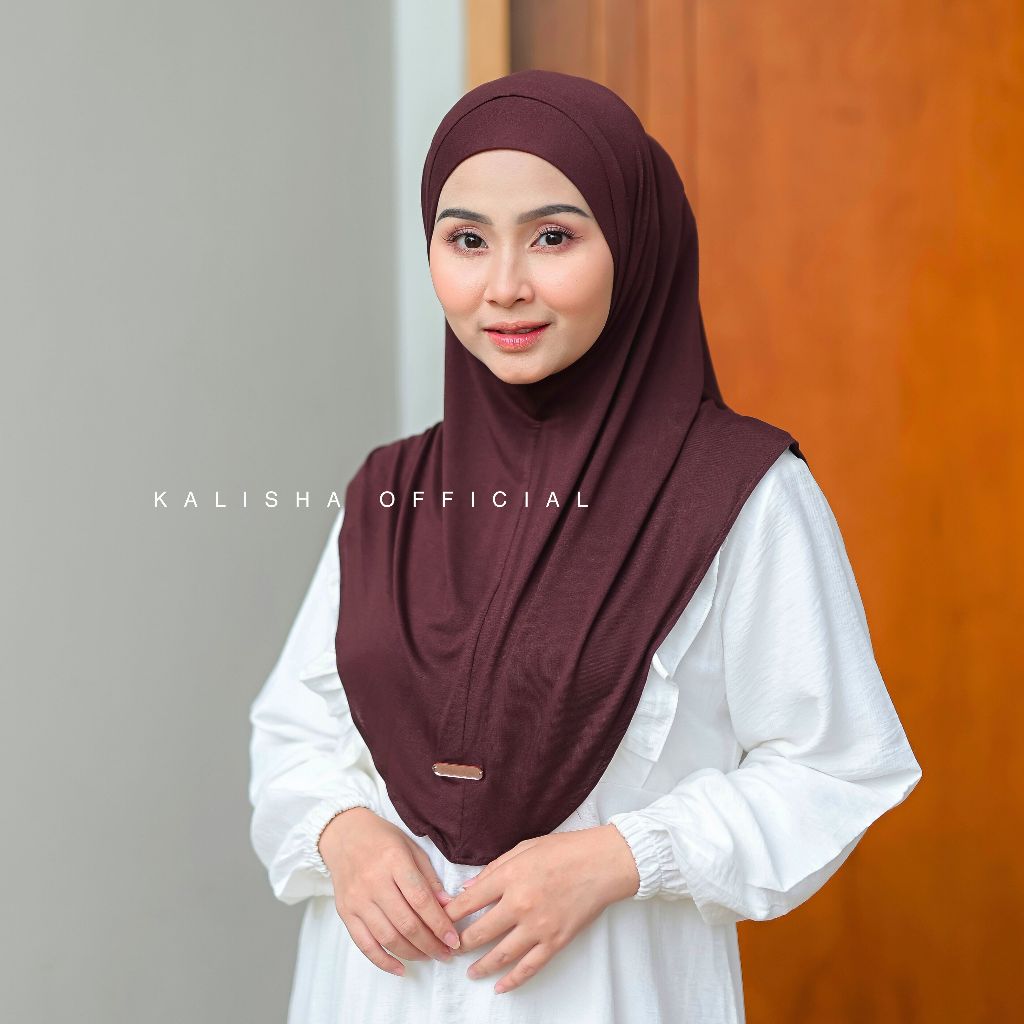 Jual KALISHA X MIMA - Jilbab Instan Kaos Rayon Size L Kerudung Bergo Instan Kaos Hijab Instan ...