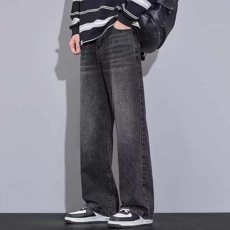 Jual KeyBoy celana jeans pria panjang baggy pants hitam abu straight celana denim dewasa cowok ...