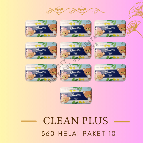 Jual Tisu Clean Plus 360 Helai – 2 Ply Kualitas Premium, Lembut, Tebal ...