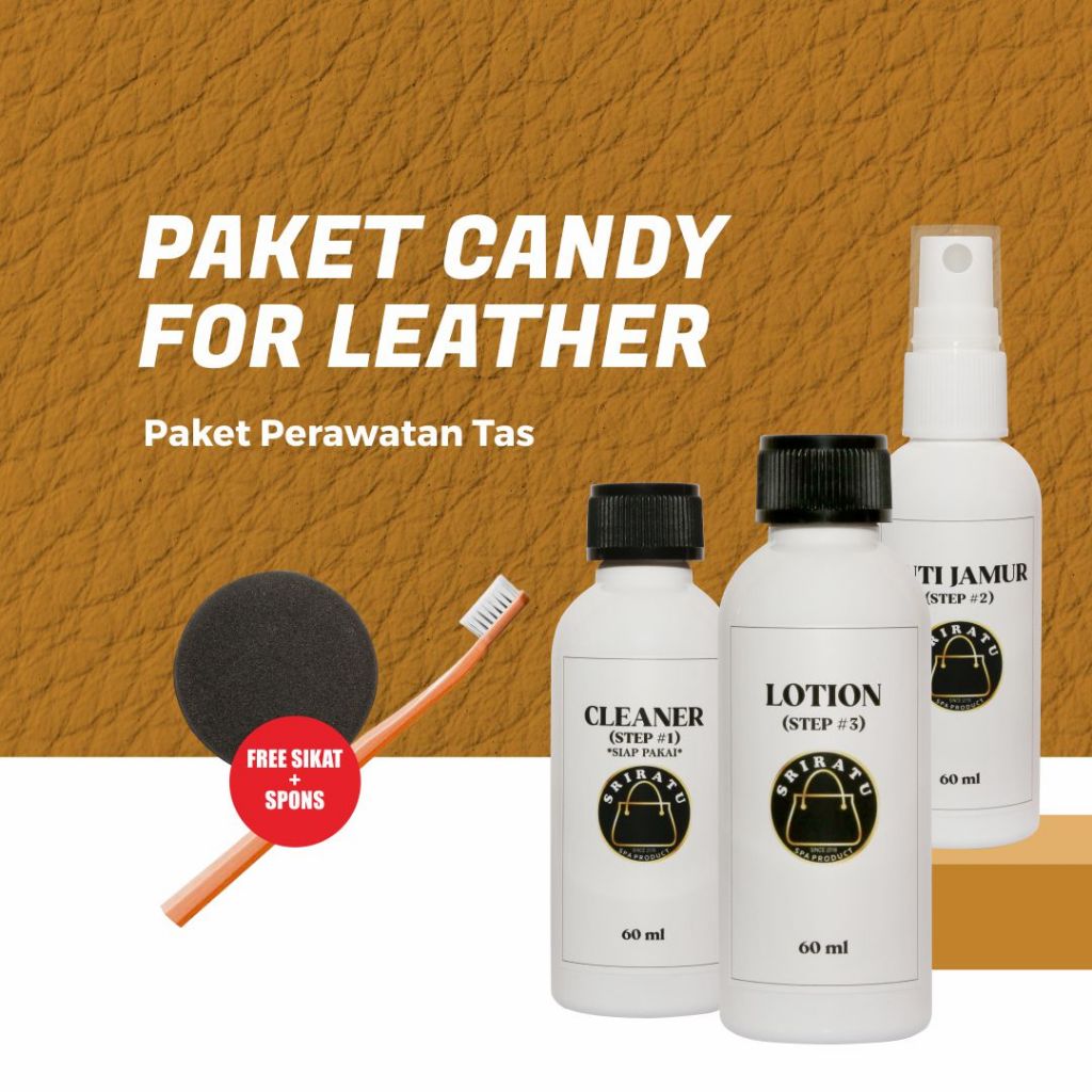 Jual Pembersih Tas 3in1 - Leather Cleaner - Paket Candy Leather ...