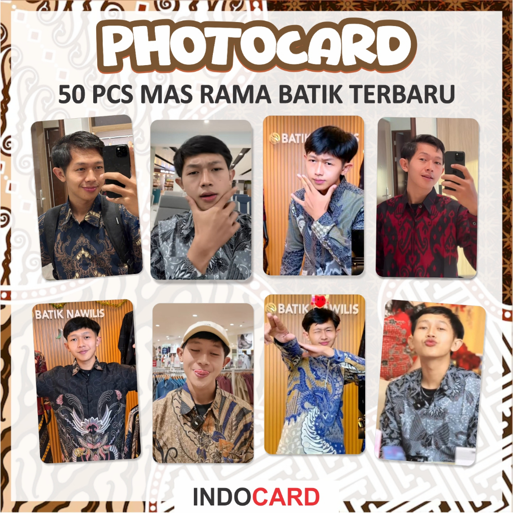 Jual Photocard Rama Batik isi 50 Pcs Selca Tebaru Bonus Innerslave ...