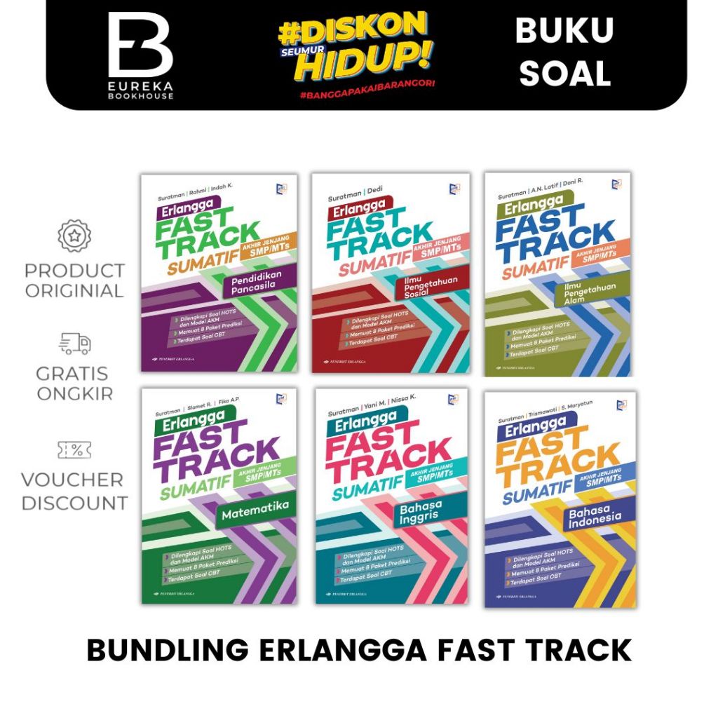 Jual BUKU SOAL ERLANGGA FAST TRACK SUMATIF AKHIR JENJANG SMP/MTS ...