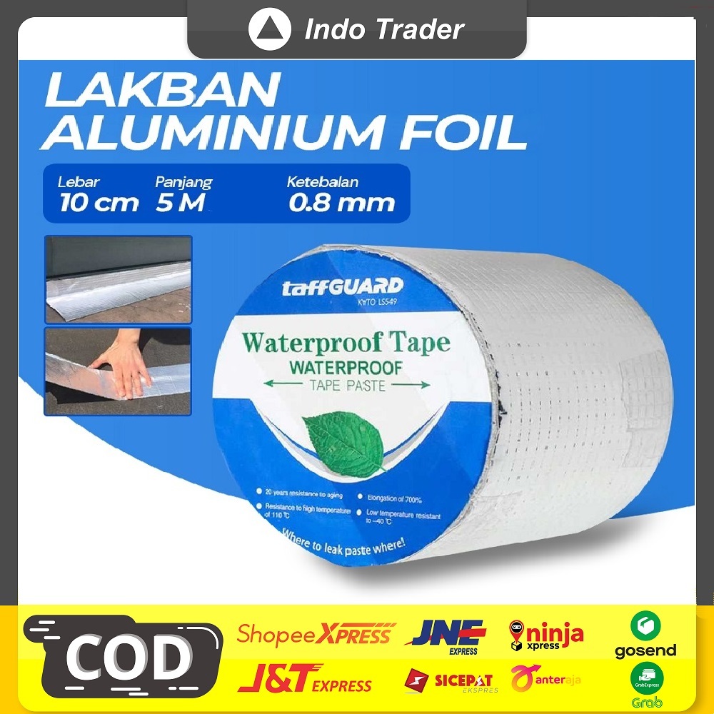 Jual Lakban Aluminum Foil Perekat Super Tape Waterproof Lakban Anti Bocor | Shopee Indonesia