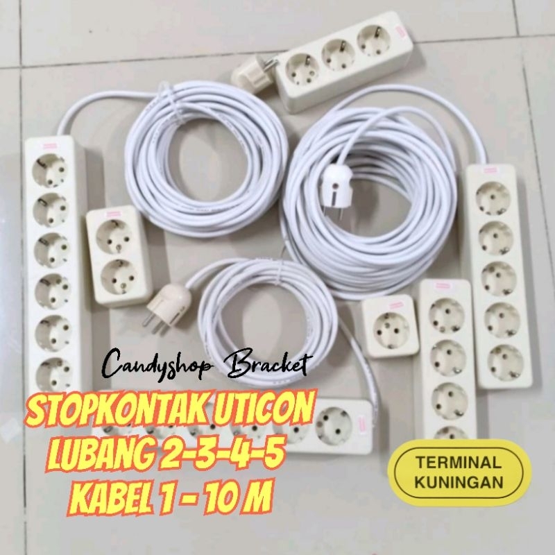 Jual stopkontak Uticon/terminal colokan listrik kabel 5 6 7 8 9 10 ...