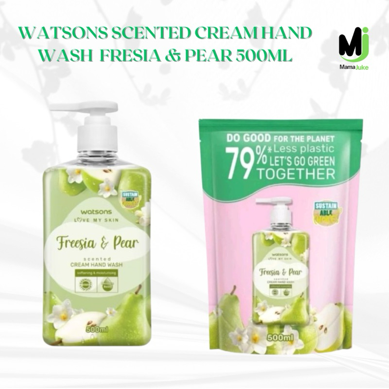 Jual Soft Freesia & Pear Anti Bacterial Cream Hand Wash 500ml | Shopee ...