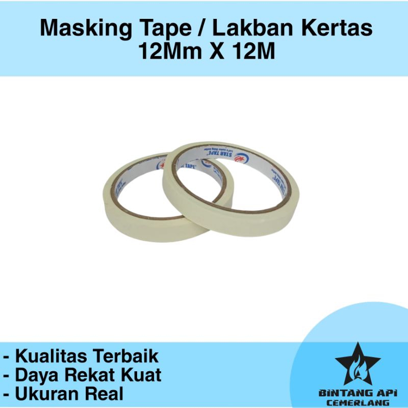 Jual Masking Tape 12mm X 12M / Lakban Kertas / Isolasi Kertas | Shopee ...