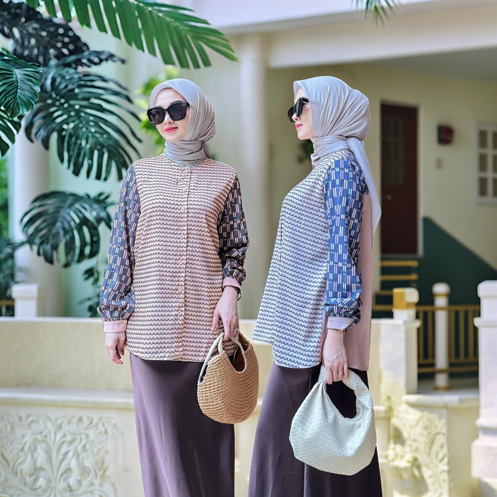 Jual FANMU Atasan Blouse Wanita Premiu/ Blouse Batik Wanita Kekinian ...