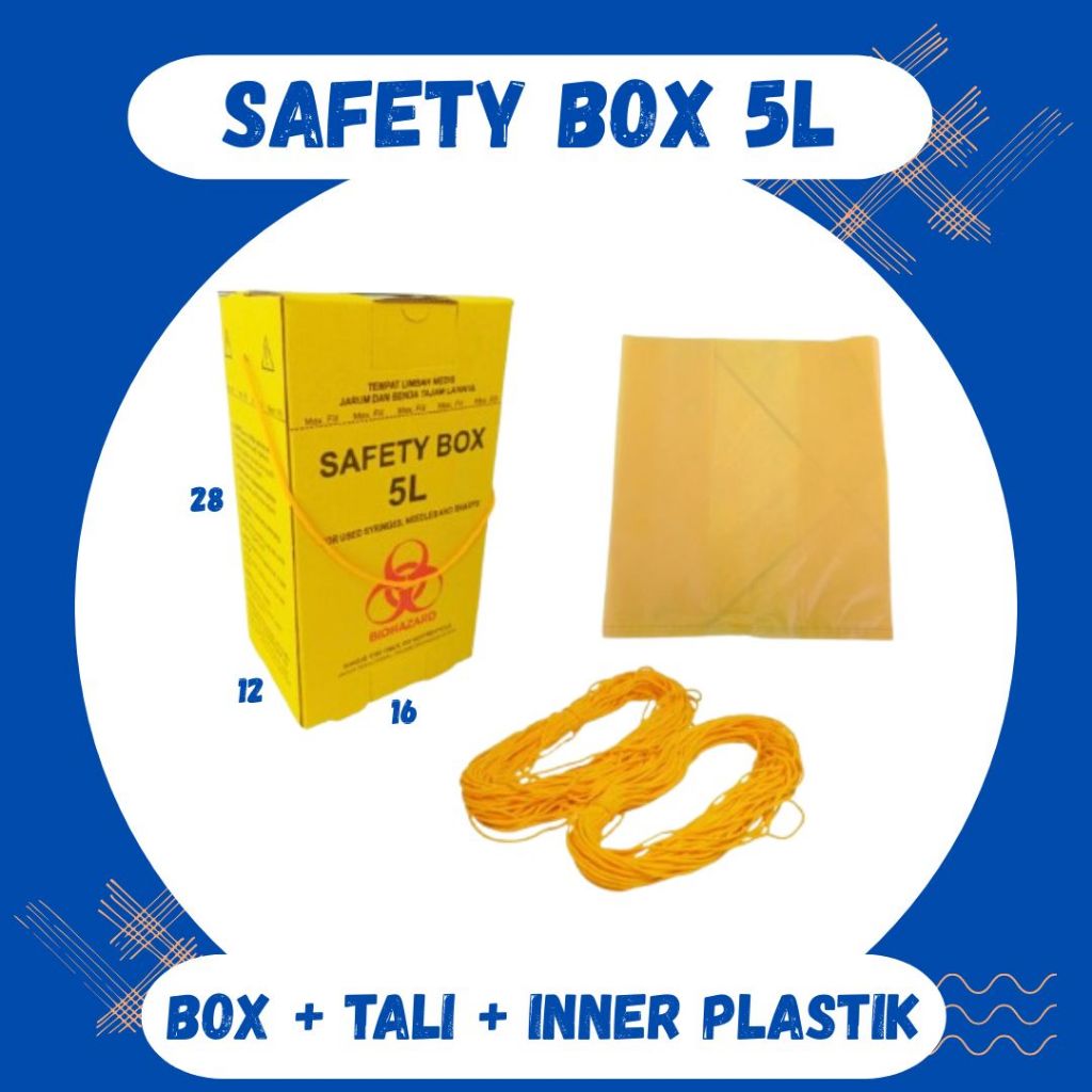 Jual Safety Box 5L Dus Tempat Sampah Medis Kardus Medical Safety Box Kotak Limbah Medis Alkes ...